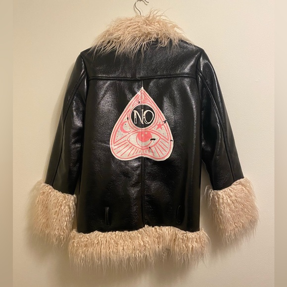 Forever 21 | Jackets & Coats | Hand Painted Faux Leather And Shearling ...